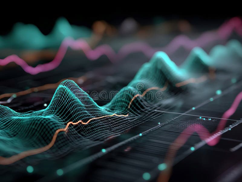 Conceptual Image Showcasing Data Analysis or AI Processing with Dynamic ...