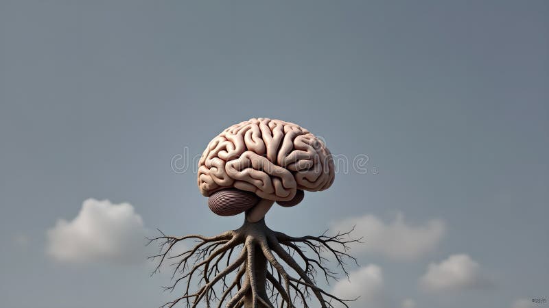 A Conceptual Image Showcasing the Human Brain Growing As Tree with ...