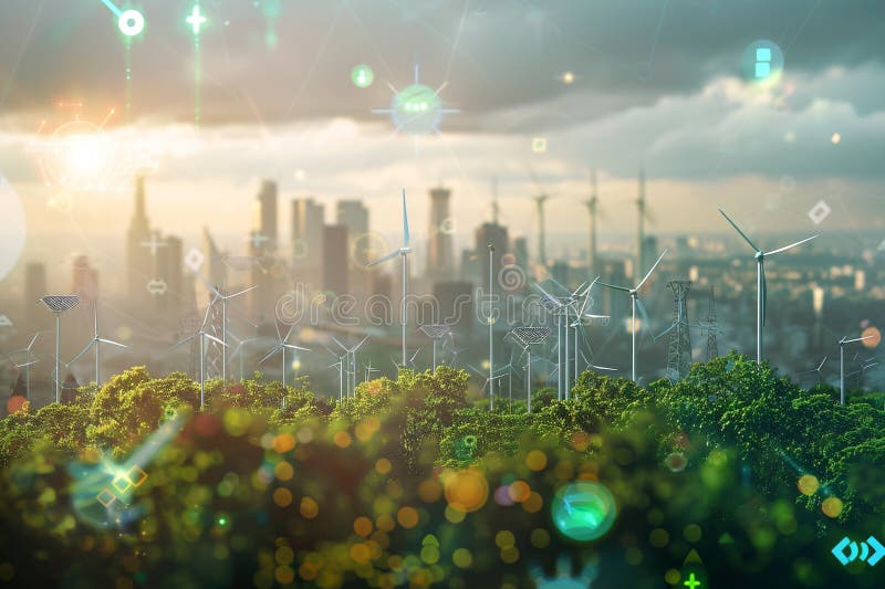 A Conceptual Image Showcasing the Integration of Green Energy Solutions ...