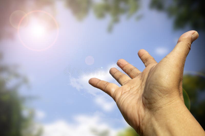 Conceptual Image Showing Hope from Hands Reaching Forward for Something ...