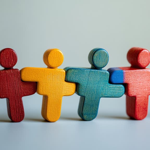 Conceptual Image Showing Interlocking Supportive Shapes. Mutual Care ...