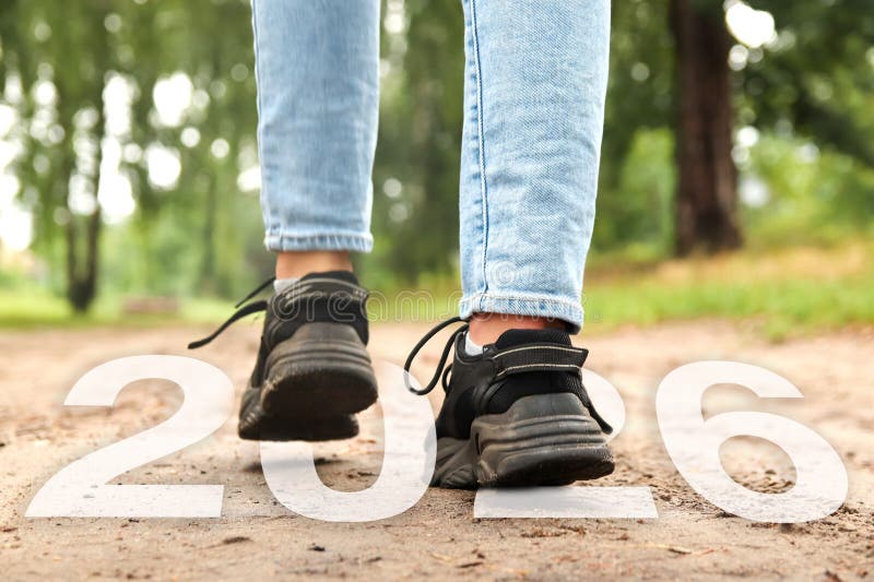 A Conceptual Image Showing People& X27;s Feet Taking the First Step on ...