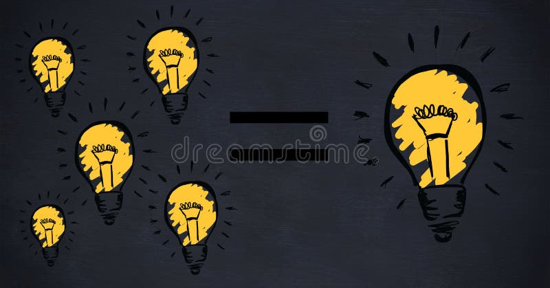 Conceptual Image Showing Power Efficiency Light Bulb Stock Illustration ...