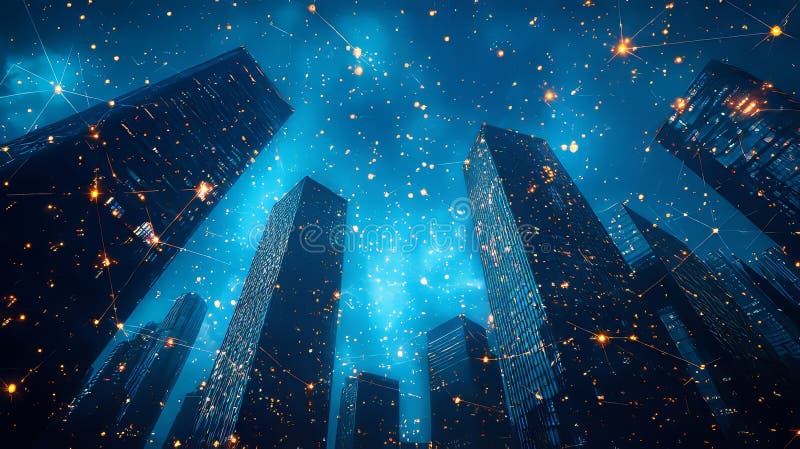 Conceptual Image of Smart Digital City with Globalization Abstract ...