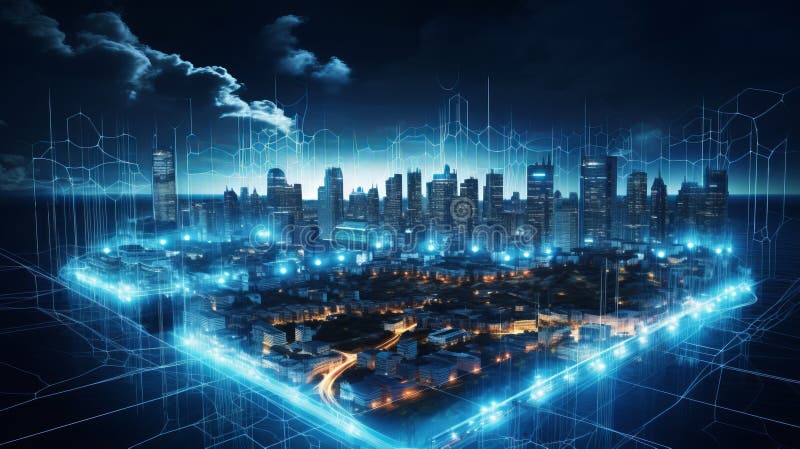 Conceptual Image of a Smart Grid System Optimizing Energy Distribution ...