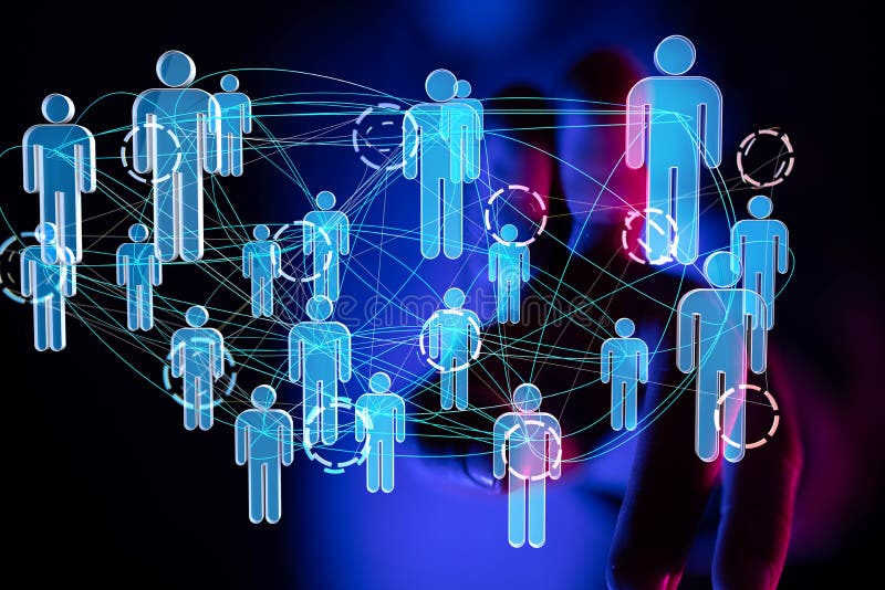 A Conceptual Image with Social Connection Stock Photo - Image of ...