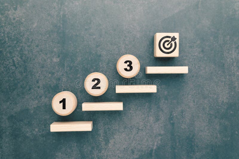 Step-by-step Path To a Goal Stock Photo - Image of steps, goal: 386135372