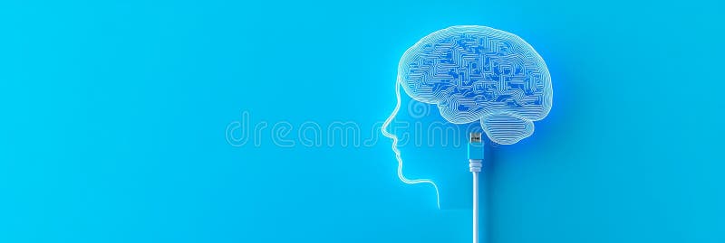 Abstract Head Brain Outline Scribble Conceptual Image Symbolizing ...