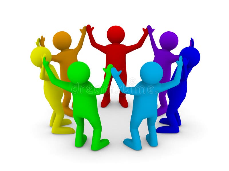 Colorful Team Work People Pentagon Stock Vector - Illustration of ...