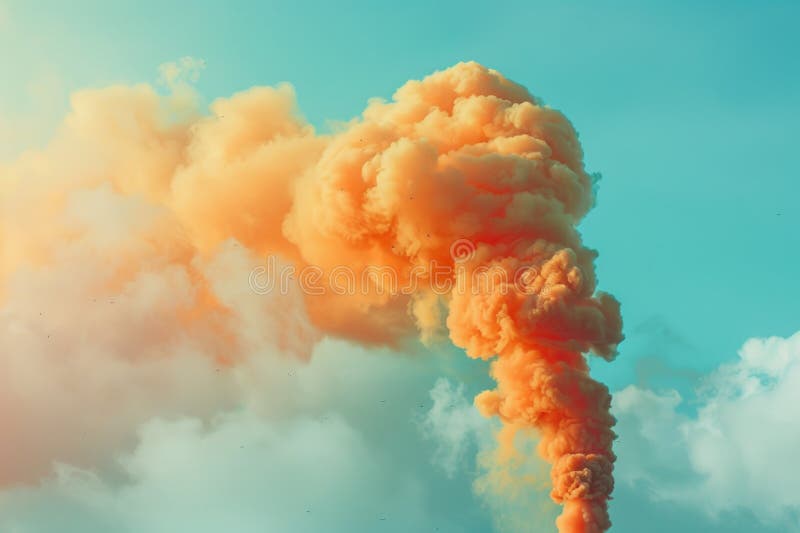 Conceptual Image of Toxic Smoke Being Released into the Environment ...