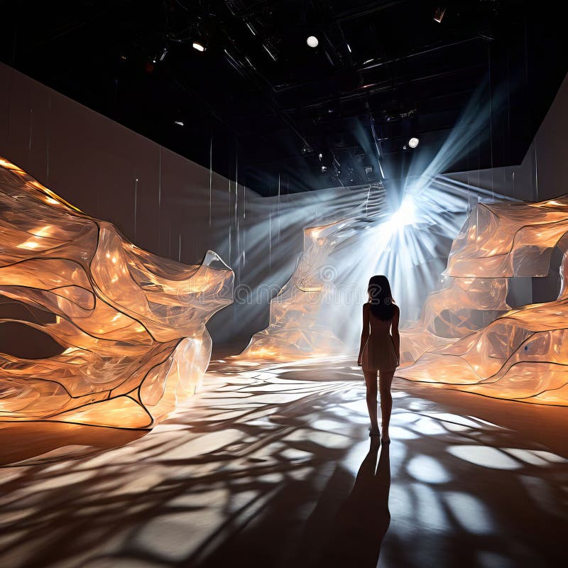 A Conceptual Installation Art Piece that Transforms a Space Thr Stock ...