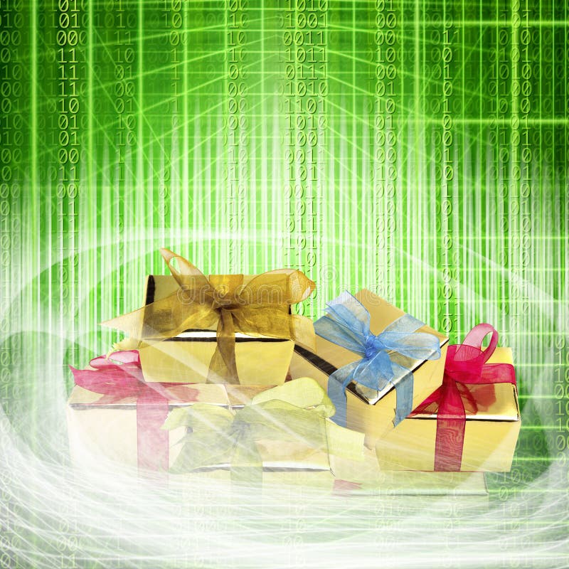 Binary and Boxes stock vector. Illustration of networking - 4305733