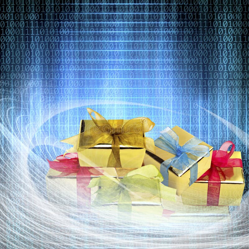 Binary and Boxes stock vector. Illustration of networking - 4305733