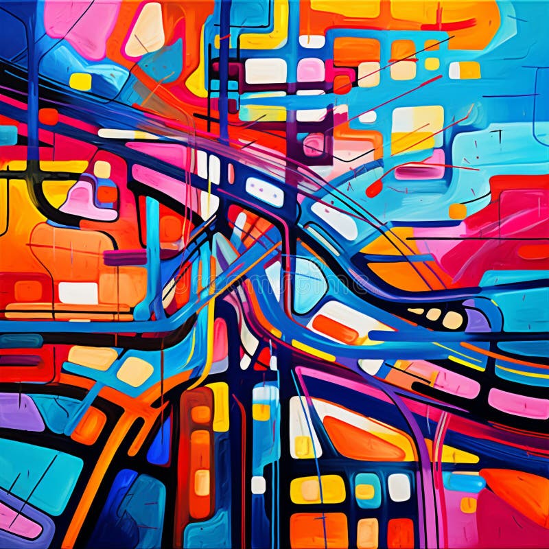 Conceptual Intersection stock illustration. Illustration of abstract ...