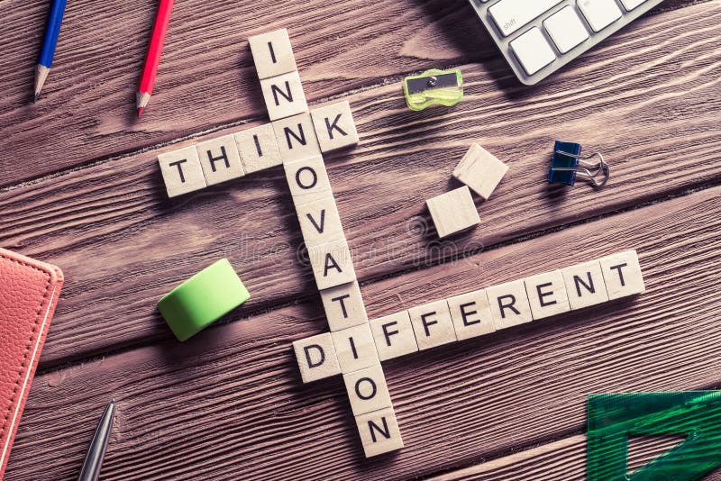 Conceptual Keywords on Wooden Table with Elements of Game Making Stock ...