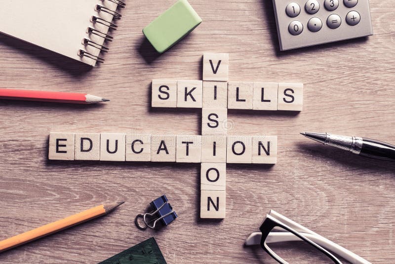 Conceptual Keywords on Wooden Table with Elements of Game Making Stock ...