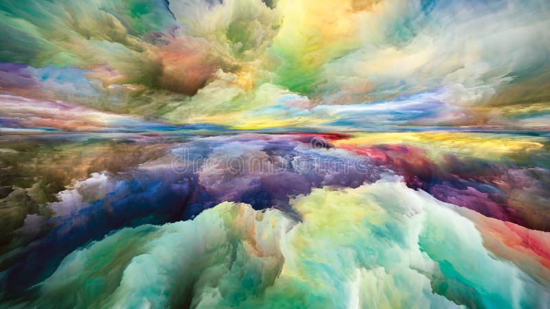 Conceptual Land and Sky stock illustration. Illustration of angle ...