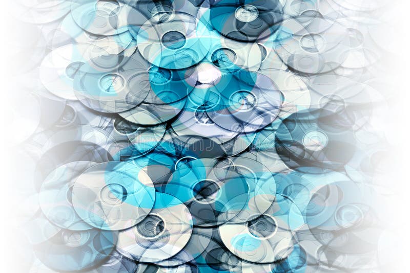 Conceptual Layered Blue Abstraction of Silver Blue DVD and CD Data ...