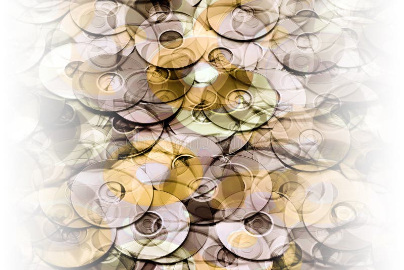 Conceptual Layered Silver Gold DVD And CD Data Storage Disks Creates ...