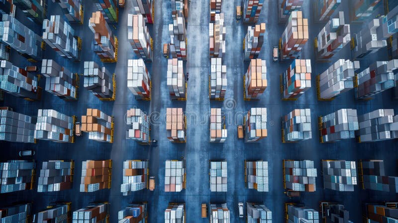 Conceptual Layout of Distribution Center Illustrating Workflow Stock ...