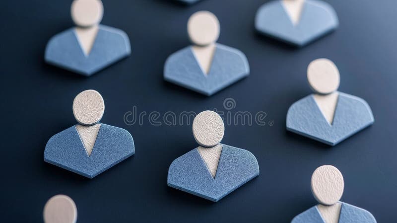 Conceptual Layout of Wooden Human Figures Arranged in a Network ...