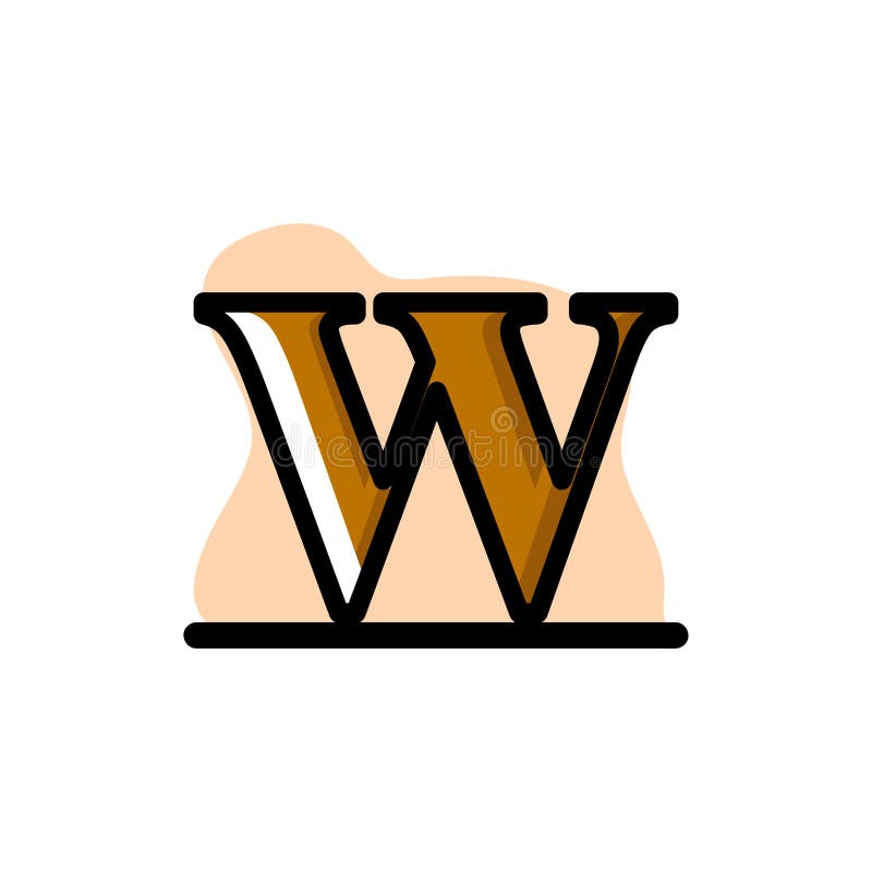 Conceptual Letter W Vector Illustration Icon Design Stock Vector ...