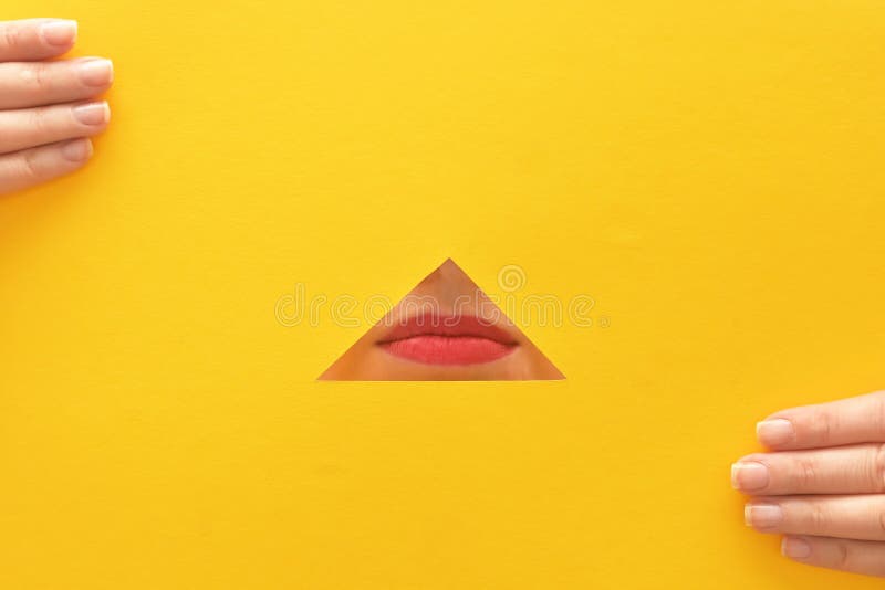 Lips, Body Part in a Triangle Stock Image - Image of young, teen: 199593499