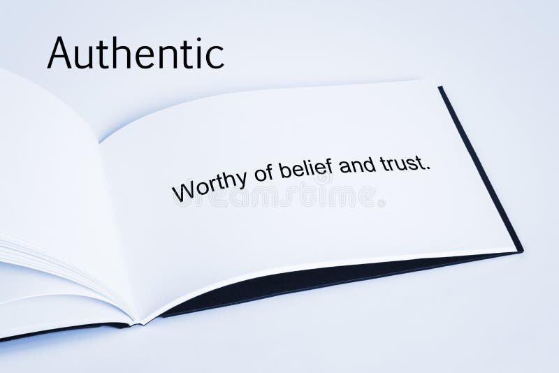 Authentic Concept and Definition Stock Photo - Image of trust, belief ...