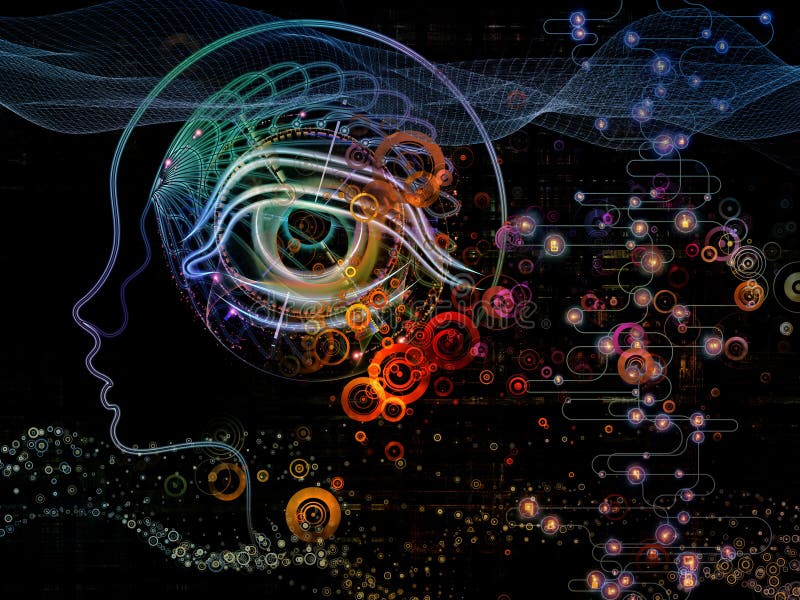 Conceptual Machine Consciousness Stock Illustration - Illustration of ...