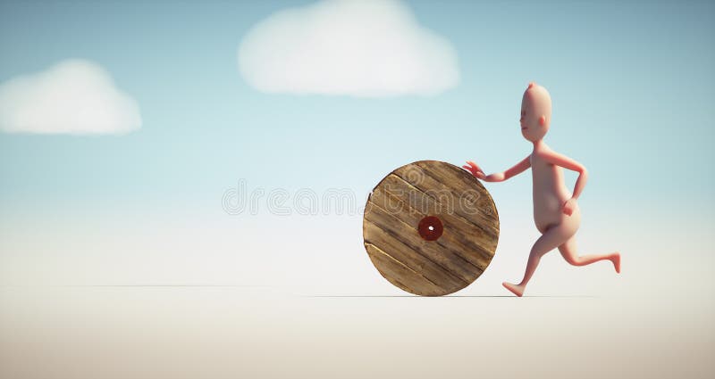 Man Pushing Wheel Stock Illustrations – 642 Man Pushing Wheel Stock ...