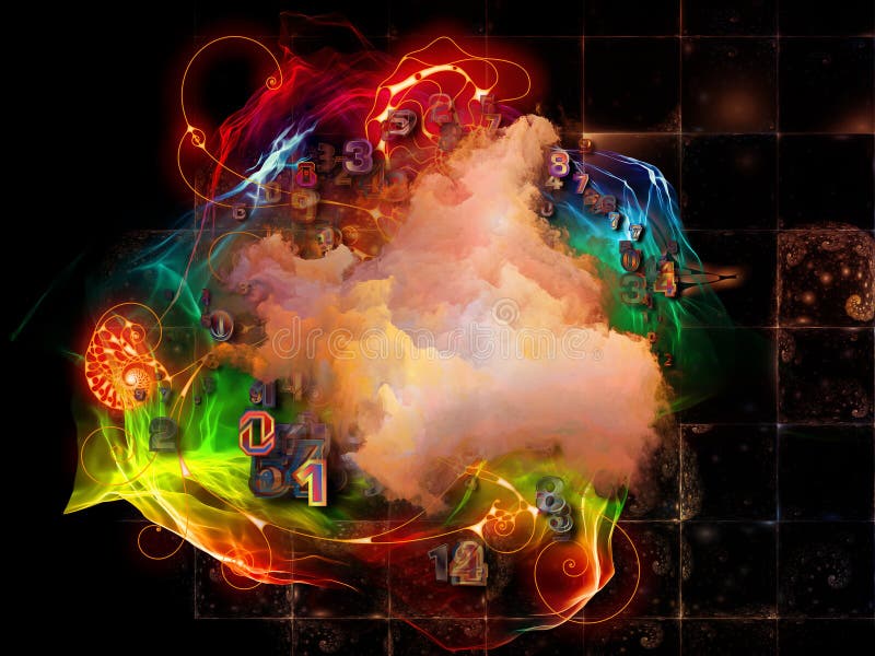 Conceptual Math Visualization Stock Illustration - Illustration of line ...