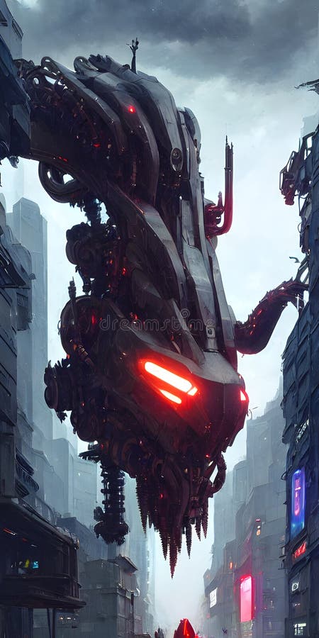 Conceptual Mechanical Machine Illustration Stock Illustration ...