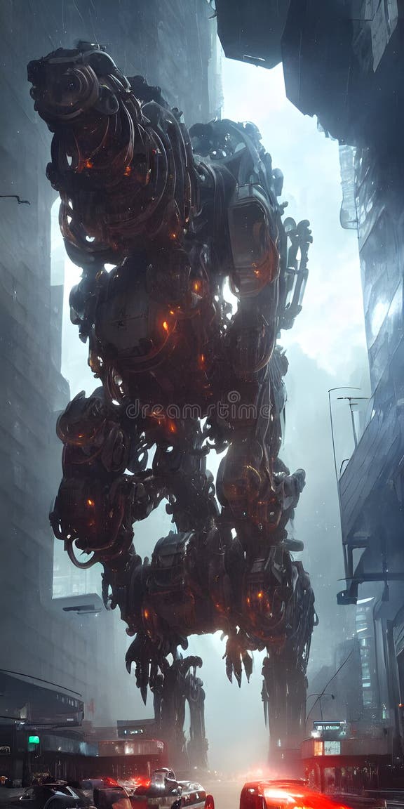 Conceptual Mechanical Machine Illustration Stock Illustration ...