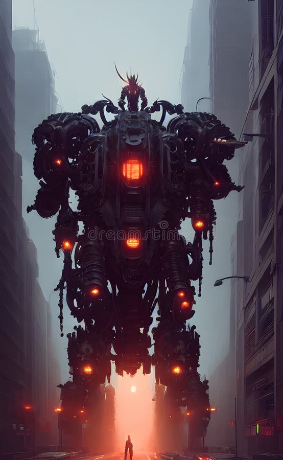 Conceptual Mechanical Machine Illustration Stock Illustration ...