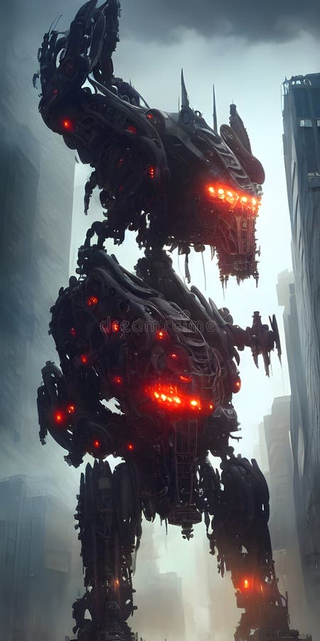 Conceptual Mechanical Machine Illustration Stock Illustration ...