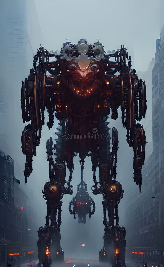 Conceptual Mechanical Machine Illustration Stock Illustration ...