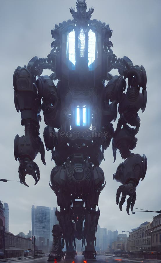 Conceptual Mechanical Machine Illustration Stock Illustration ...