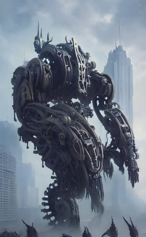 Conceptual Mechanical Machine Illustration Stock Illustration ...