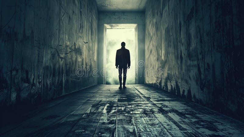 Conceptual Minimalist Space Symbolizing Mental Discomfort and Fear ...