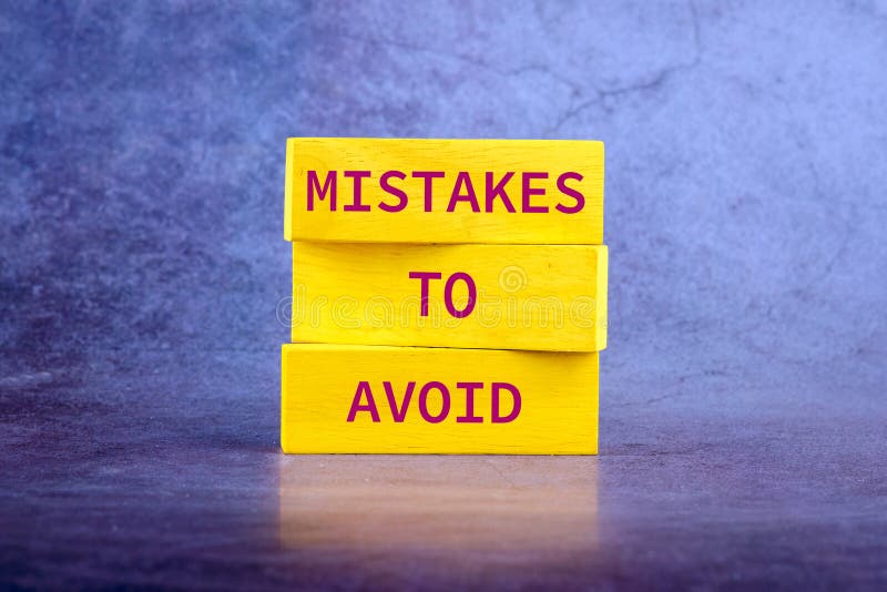 Conceptual Mistakes To Avoid Symbol. Copy Space Stock Photo - Image of ...