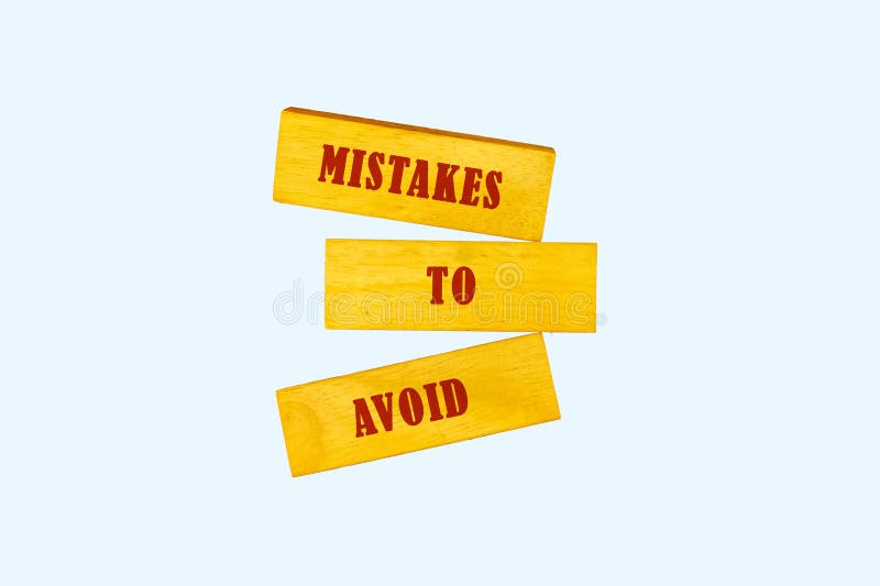 Conceptual Mistakes To Avoid Symbol. Copy Space Stock Photo - Image of ...