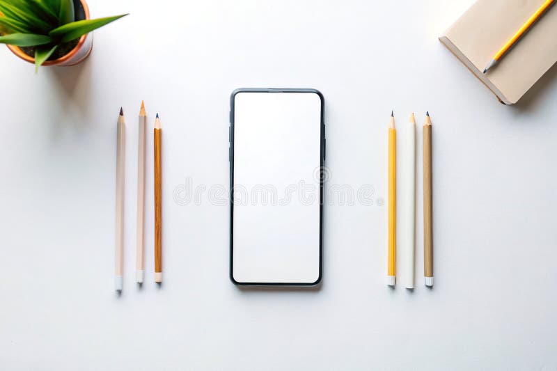 Conceptual Mobile Design Showcase Blank Smartphone Screen with Creative ...