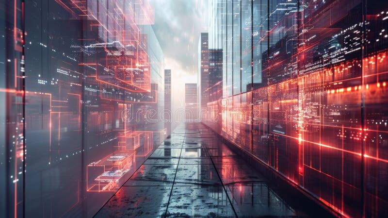 Conceptual Mockup Design Presenting Complex Concepts Stock Illustration ...