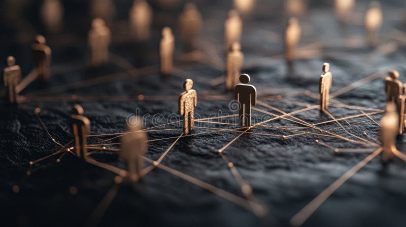 Conceptual Network of Human Connections and Social Interaction Stock ...