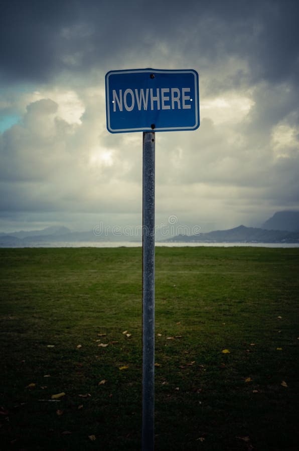 Nowhere sign stock image. Image of street, suspended, choices - 331811
