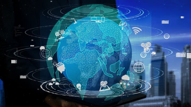 Conceptual People Network Linking and Connection Stock Illustration ...