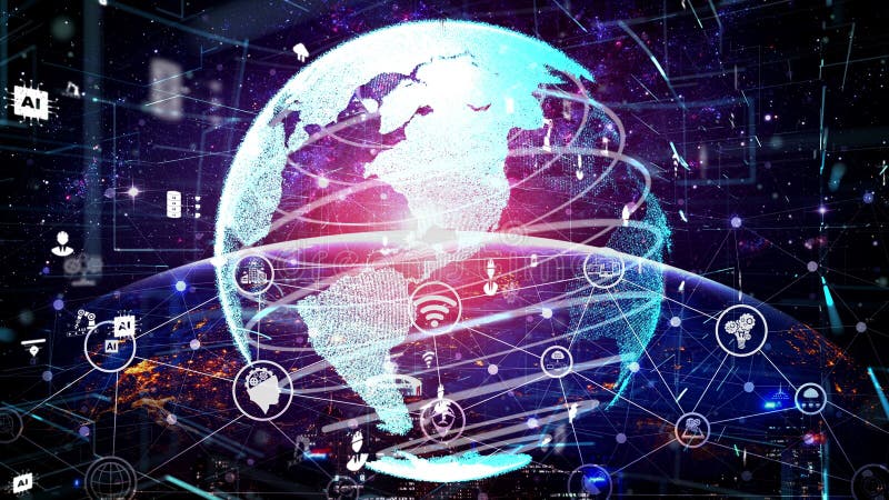 Conceptual People Network Linking and Connection Stock Illustration ...