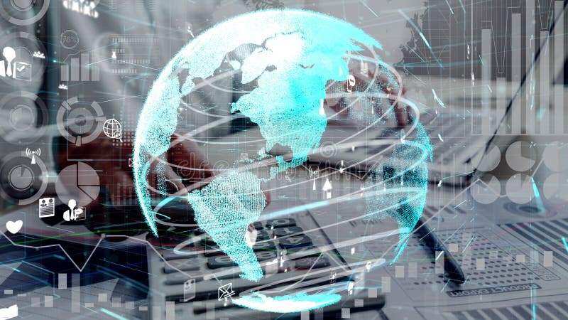 Conceptual People Network Linking and Connection Stock Illustration ...