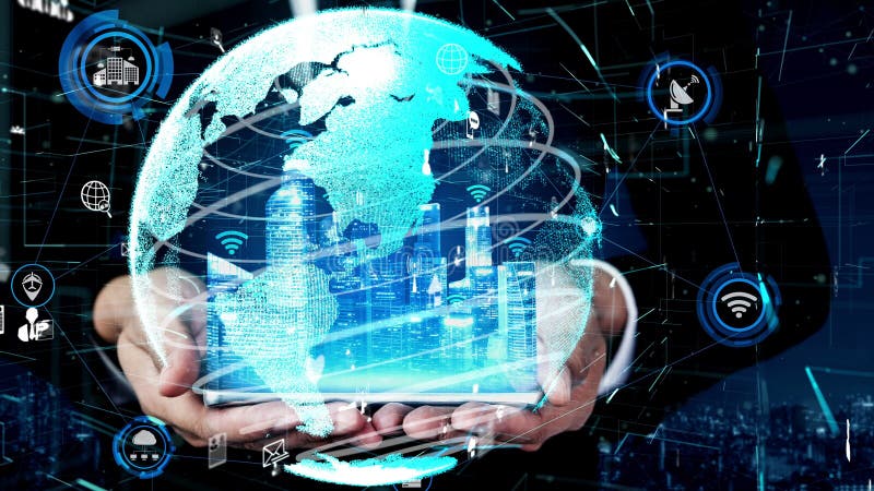 Conceptual People Network Linking and Connection Stock Illustration ...