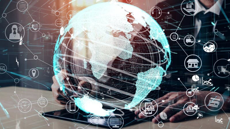 Conceptual People Network Linking and Connection Stock Image - Image of ...